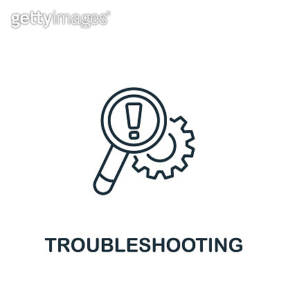 Troubleshooting icon from customer service collection. Simple line ...