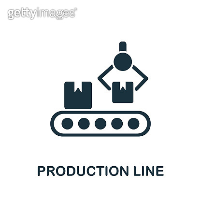 Production Line icon from industrial collection. Simple line Production ...