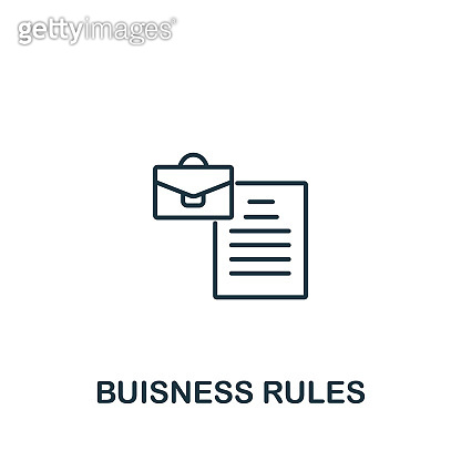 Business Rules icon from customer service collection. Simple line ...