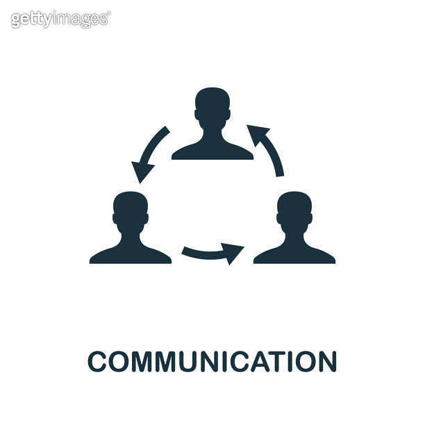 Communication icon. Simple element from life skills collection. Filled ...