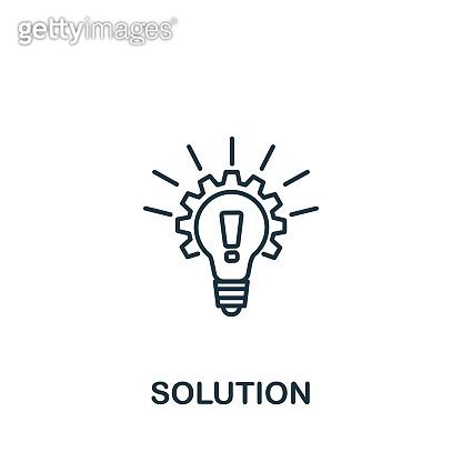 Solution icon from customer service collection. Simple line element ...