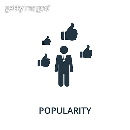 Popularity icon from reputation management collection. Simple line ...