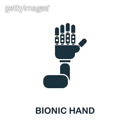 Bionic Hand icon. Simple element from technology collection. Filled ...