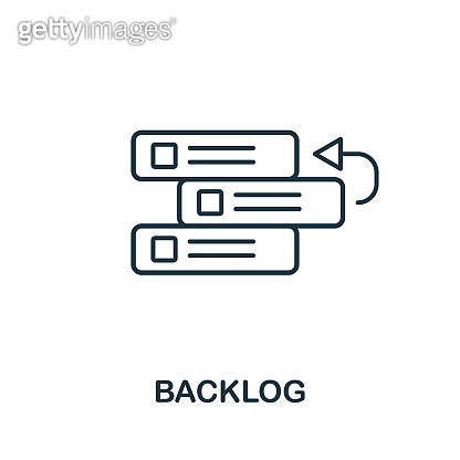 Backlog icon. Line style element from agile collection. Thin Backlog ...