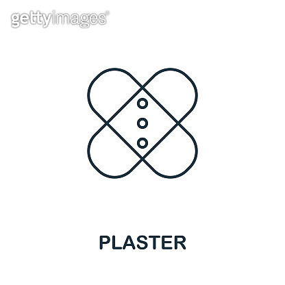Plaster line icon. Thin style element from medicine icons collection ...