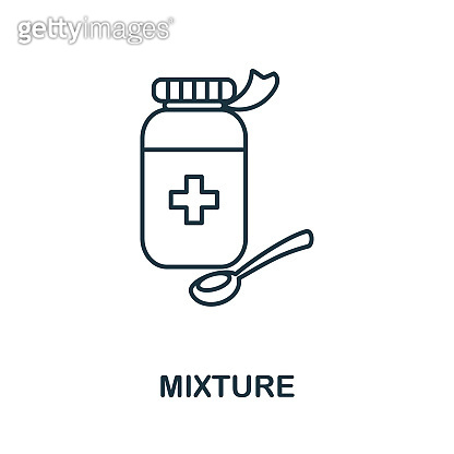 Mixture line icon. Thin style element from medicine icons collection ...