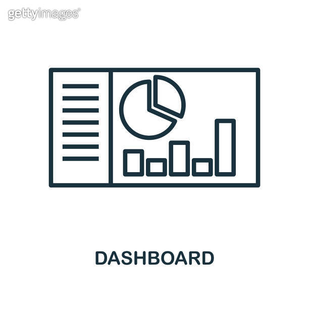 Dashboard icon outline style. Thin line creative Dashboard icon for ...