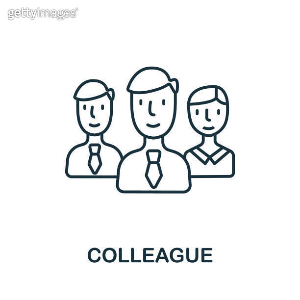Colleague icon from planing collection. Simple line Colleague icon for ...