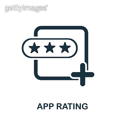 App Rating icon from mobile app development collection. Simple line App ...