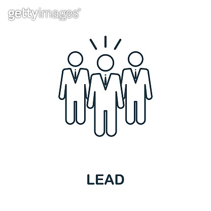 Lead icon. Simple line element from affiliate marketing collection ...