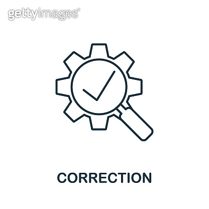 Correction icon outline style. Thin line creative Correction icon for ...