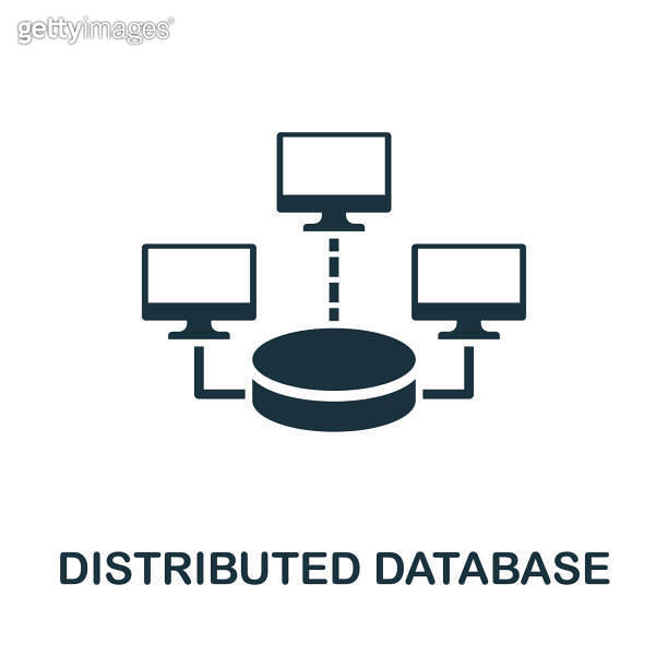 Distributed Database icon. Simple element from data organization ...
