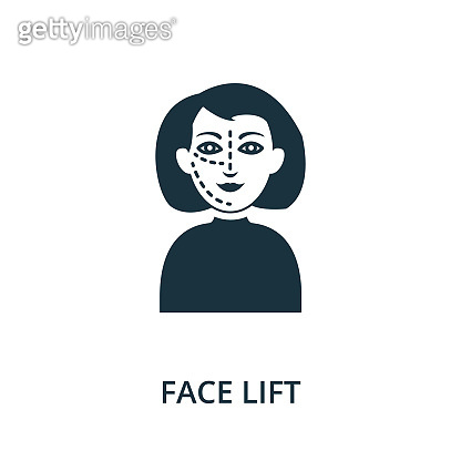 Face Lift icon from plastic surgery collection. Simple line element ...