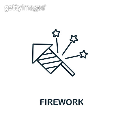 Firework icon from party collection. Simple line element Firework ...