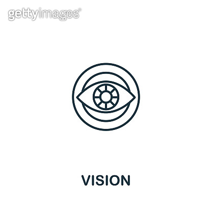 Vision icon from teamwork collection. Simple line element Vision symbol ...