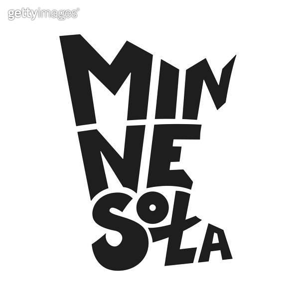 Minnesota Lettering Print Logo State Vector Emblem (1362984607) - 게티이미지뱅크