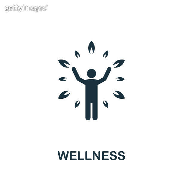 Wellness icon. Simple element from life skills collection. Filled ...
