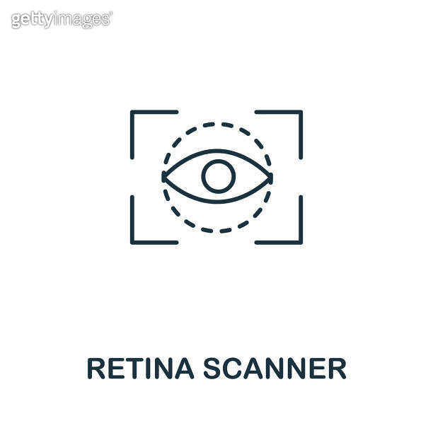 Retina Scanner icon from cyber security collection. Simple line Retina ...