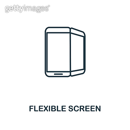 Flexible Screen line icon. Thin style element from future technology ...
