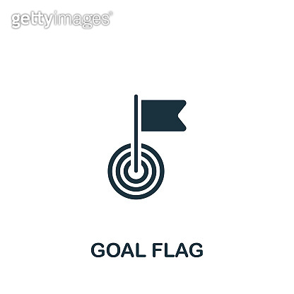 Goal Flag icon. Monochrome simple Success icon for templates, web ...