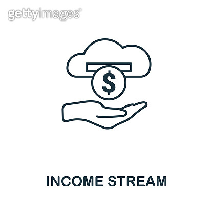 Income Stream icon outline style. Thin line creative Income Stream icon ...