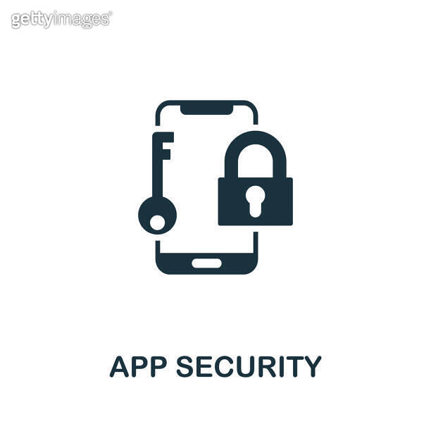 App Security icon. Simple element from app development collection ...
