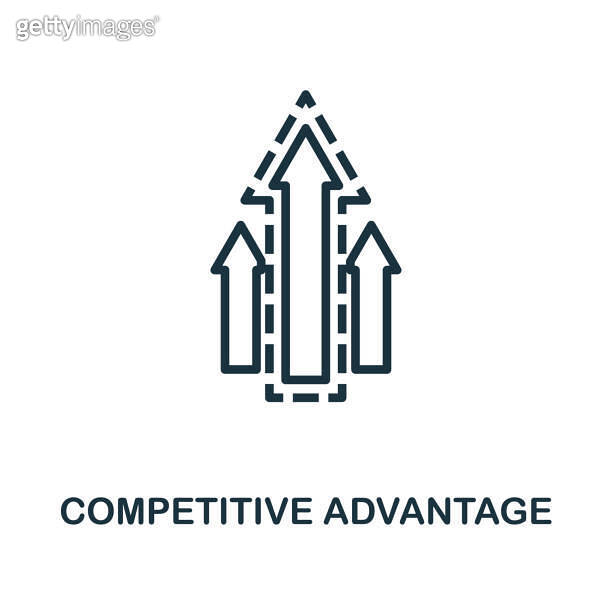 Competitive Advantage icon outline style. Thin line creative Competitive Advantage icon for logo ...