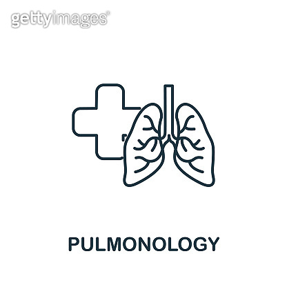 Pulmonology icon from medical collection. Simple line element ...