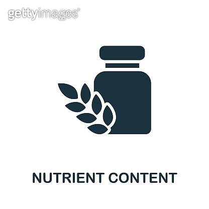 Nutrient Content icon from organic farming collection. Simple line ...