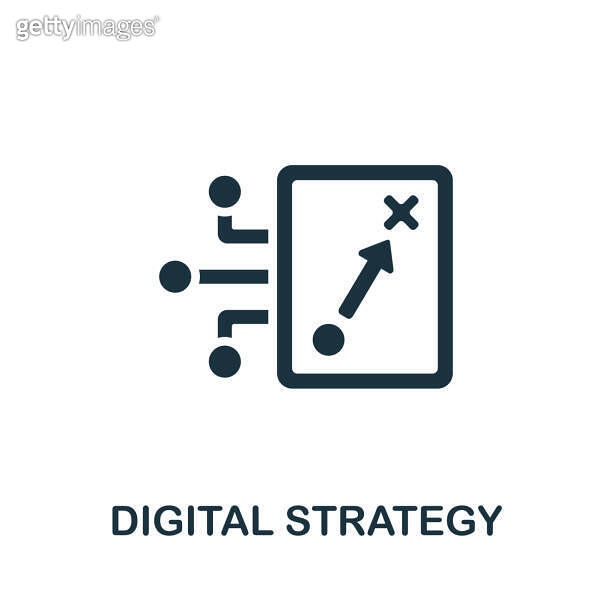Digital Strategy icon. Simple element from content marketing collection ...