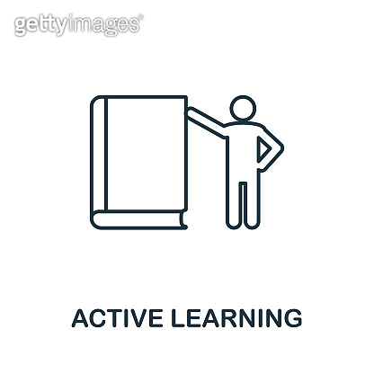 Active Learning icon. Line style element from life skills collection ...