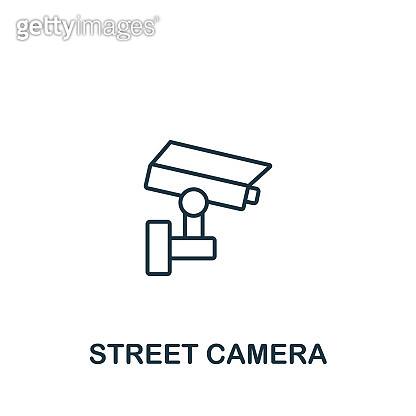 Street Camera icon from security collection. Simple line element Street ...