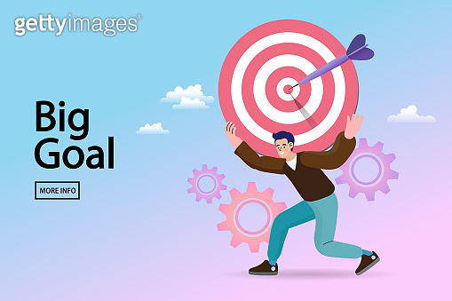 Man bearing a giant target on his back alone. Challenge to win higher ...