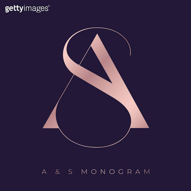 Letter A and Letter S. A and S monogram consists of merged letters ...