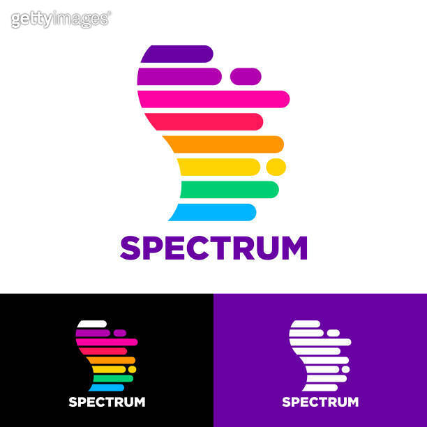 Spectrum icon. Color letter S monogram. Spectrum emblem. 이미지 ...
