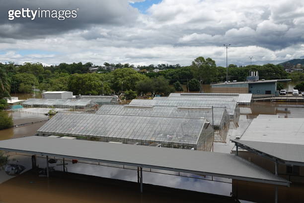 Aerial photo of Brisbane 2022 Flood around UQ Saint Lucia 이미지 ...