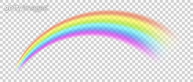 Rainbow icon isolated on transparent background. Shiny colored rainbow ...