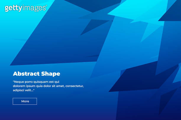 Abstract illustration in the form of graphic blue, cyan and azure ...