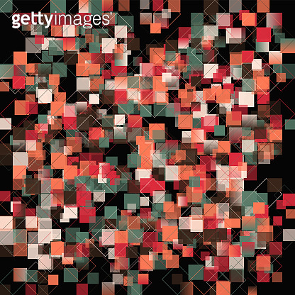 Digital Collage Graphics Pattern Made With Generative Art Elements And ...