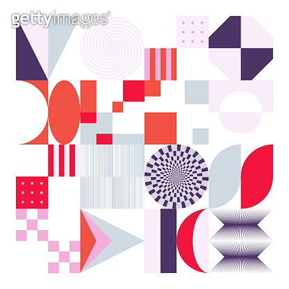 Digital Collage Graphics Pattern Made With Generative Art Elements And ...