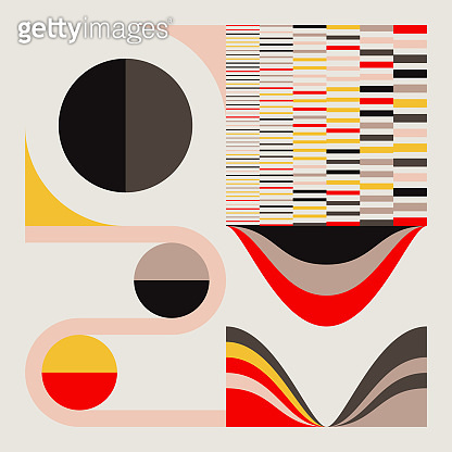 Digital Collage Graphics Pattern Made With Generative Art Elements And ...