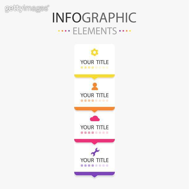Modern infographics design options banner. Square bullet info element ...