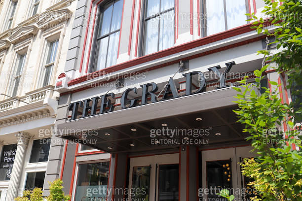 The exterior of the luxury hotel The Grady in downtown Louisville ...