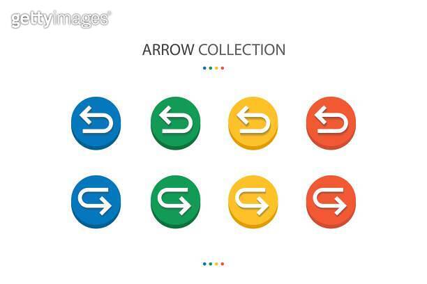 Set of modern Returned arrows icon. This design use arrow symbol ...