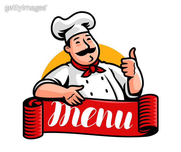 Chef . Emblem for restaurant or cafe menu. Cook cartoon character ...