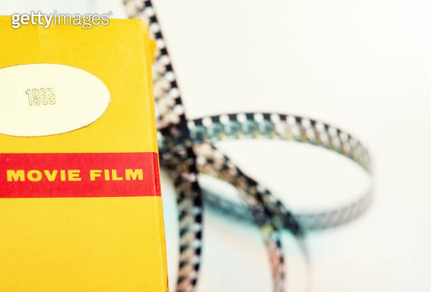 Retro old-fashioned 8mm cine film with box: how people used to make ...