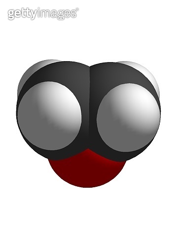 Ethylene oxide or Epoxyethane space filling molecular structure ...