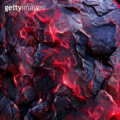 Stones and flames of fire. Burning stones. Burning coal. Abstract ...