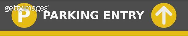 Parking entry sign, car park building vector illustration (1430914905 ...