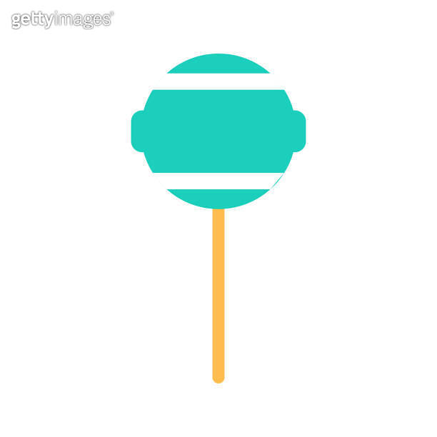 Lollipop flat icon isolated on white background. Bright fun holiday ...